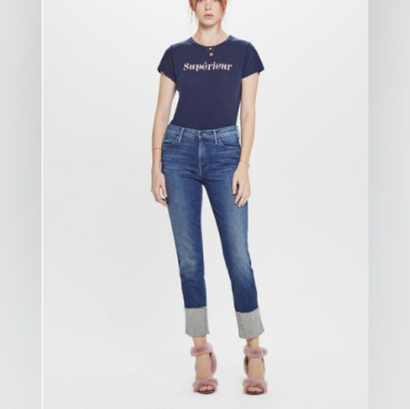 MOTHER | Jeans | Mother High Rise Pony Boy Lure Me In Cuffed Jeans ...